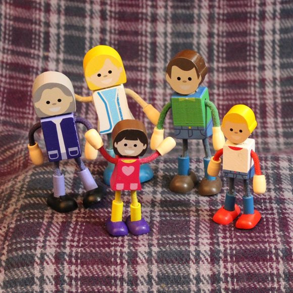 Toys | Melissa And Doug Poseable Wooden Figures Set Of Five Lot | Poshmark